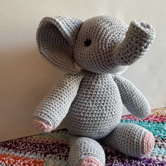 Hand Crafted | Toys | Handmade Baby Elephant Stuffed Animal Plushie ...